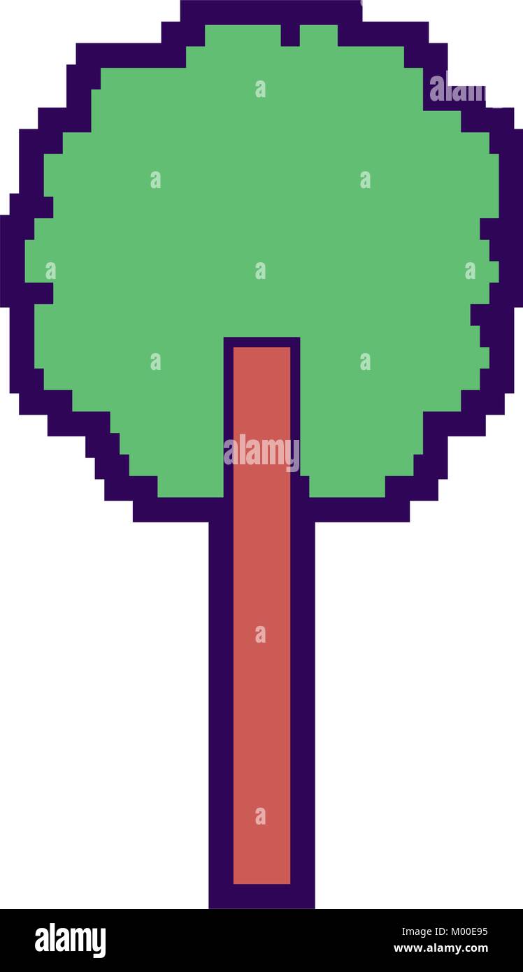 tree pixel foliage ecology design Stock Vector Image & Art - Alamy