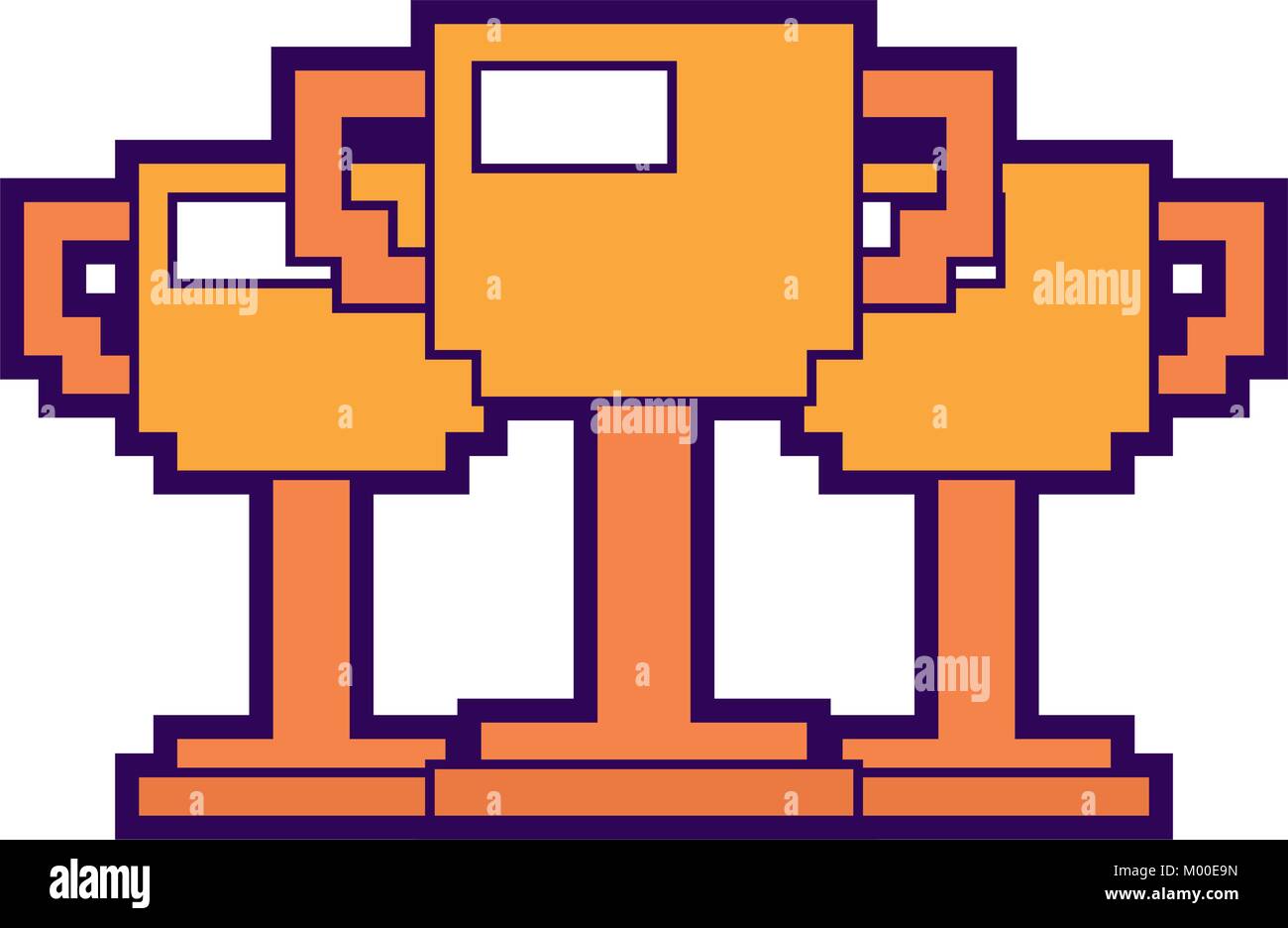 set of pixelated trophy award game Stock Vector Image & Art - Alamy