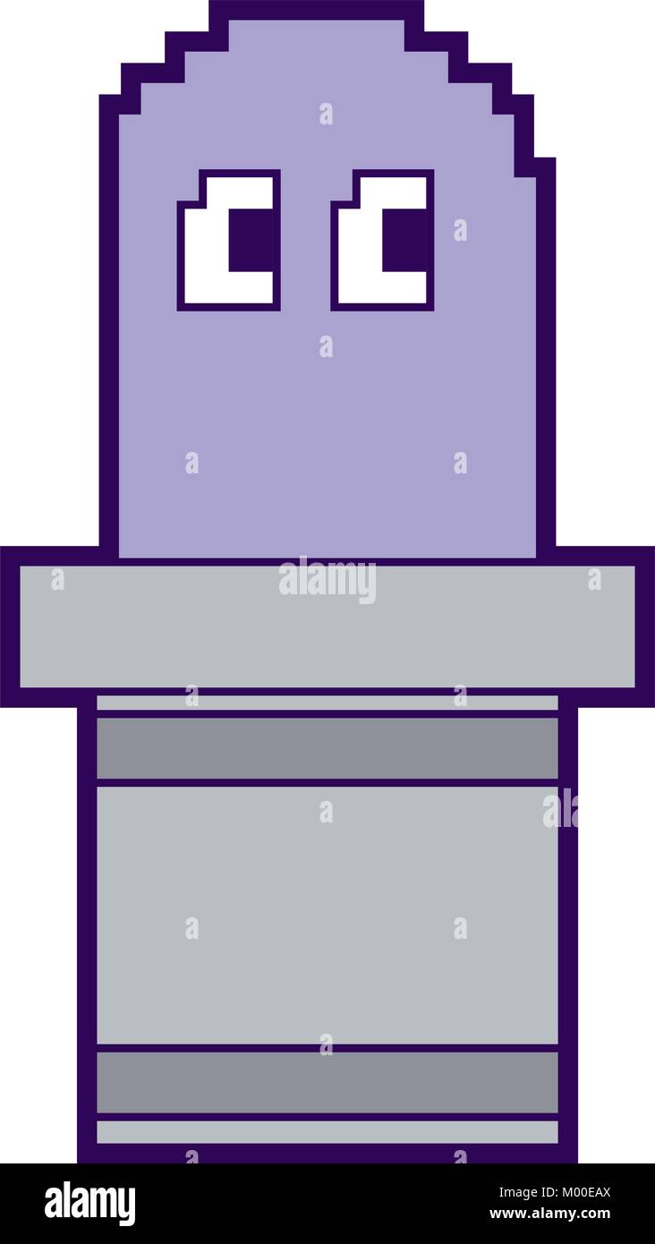pixel ghost game play character arcade Stock Vector Image & Art - Alamy