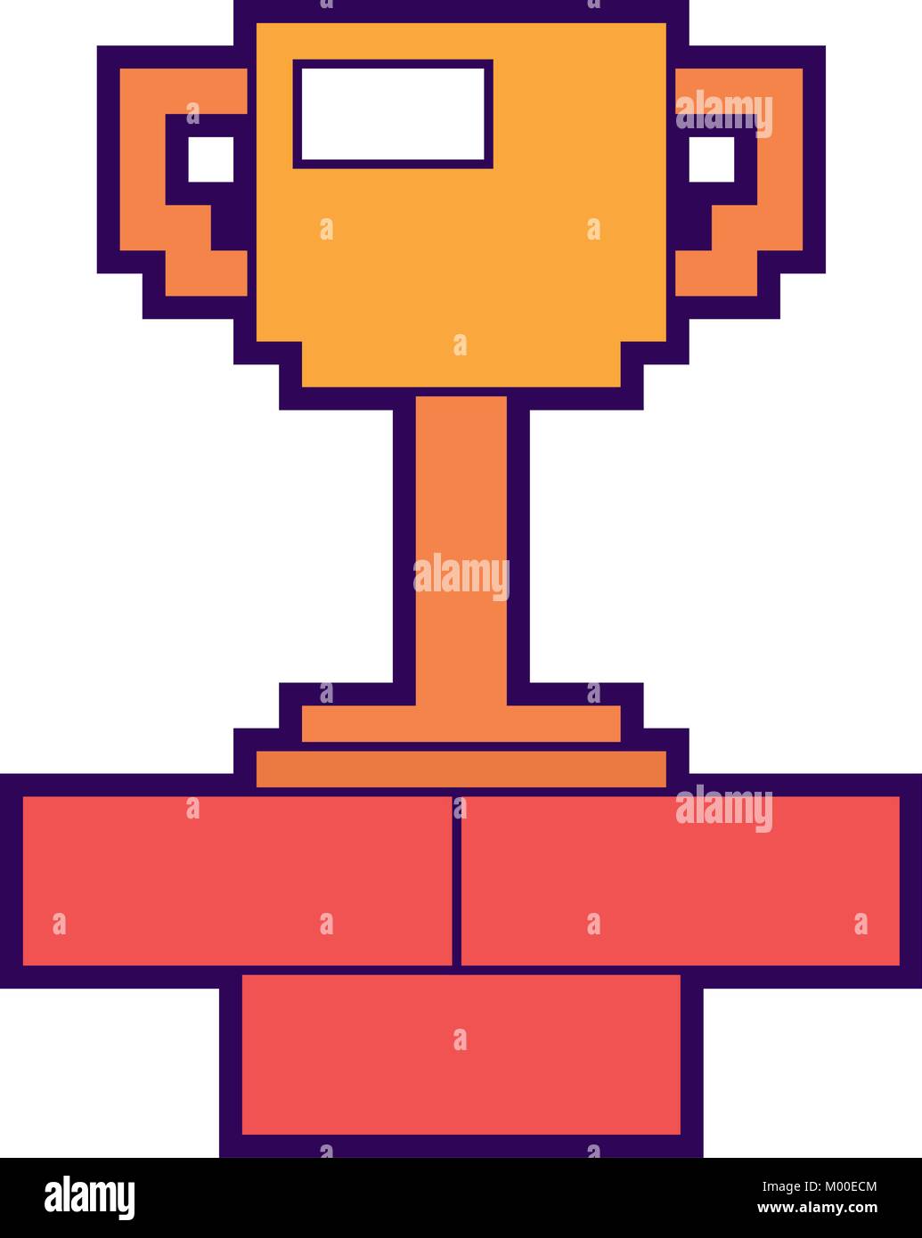 pixel trophy prize game brick wall Stock Vector Image & Art - Alamy