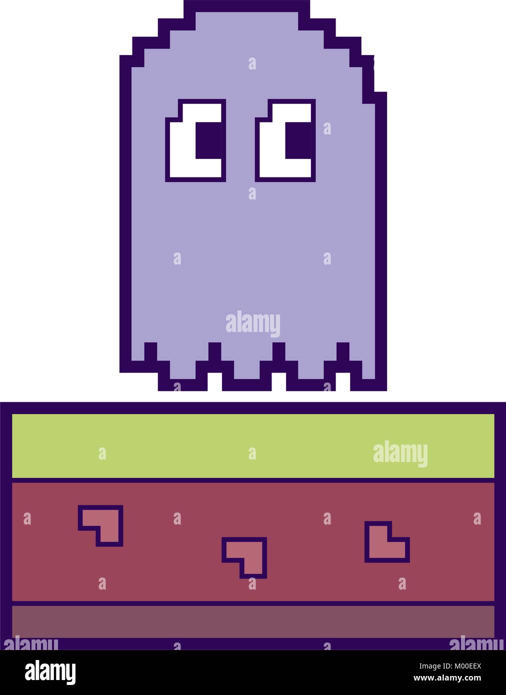 pixel ghost game play character arcade Stock Vector Image & Art - Alamy