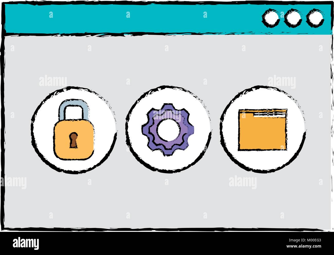 template with icons menu vector illustration design Stock Vector Image ...