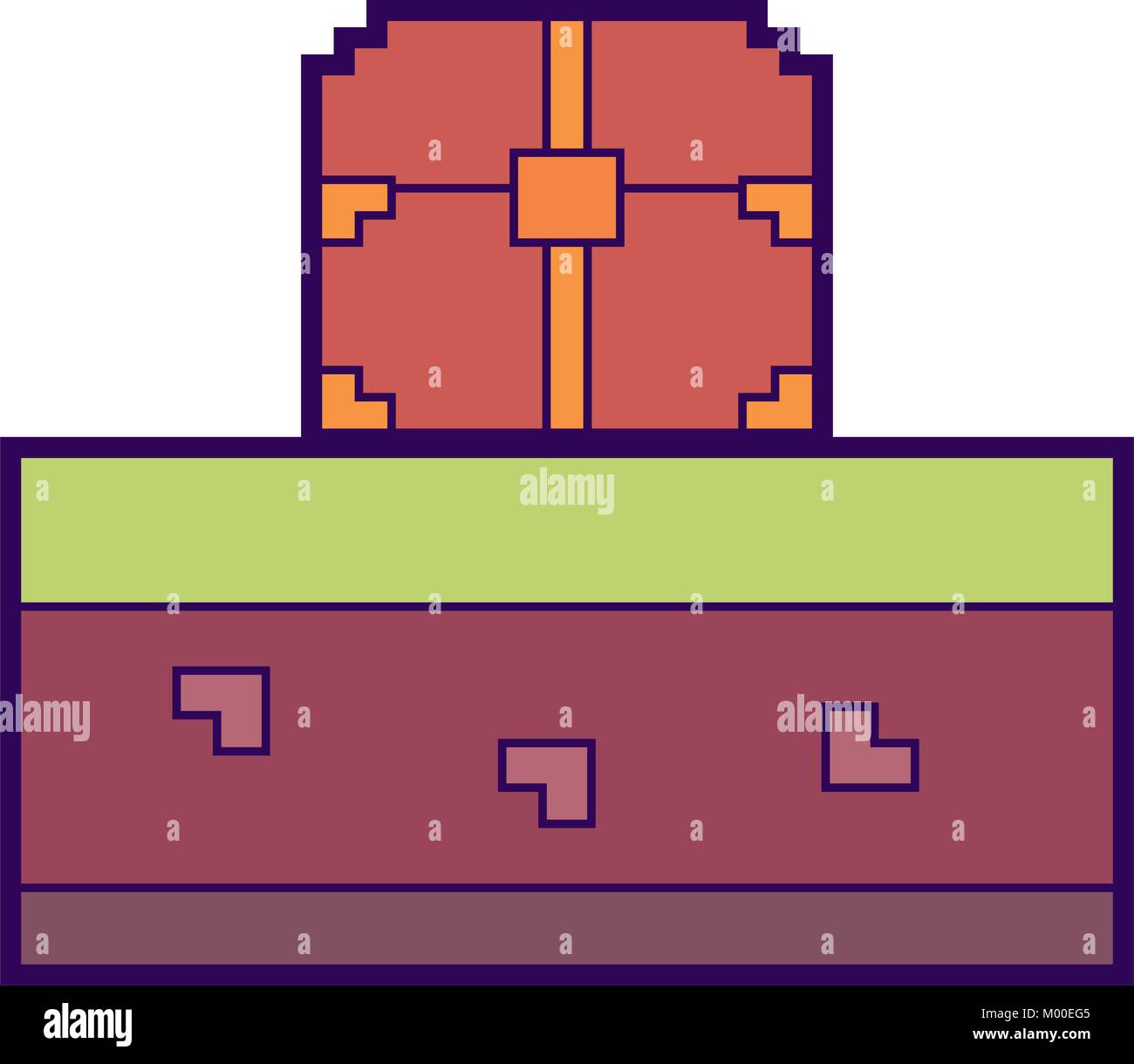 pixelated video game treasure chest Stock Vector Image & Art - Alamy