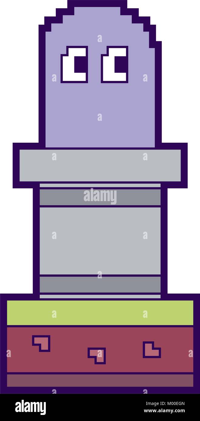 pixel ghost game play character arcade Stock Vector Image & Art - Alamy