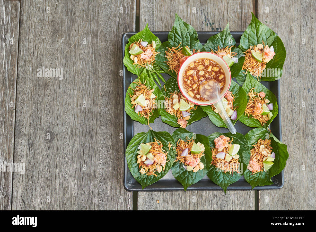 Thai snack cups at a market, Bangkok, Thailand Stock Photo - Alamy