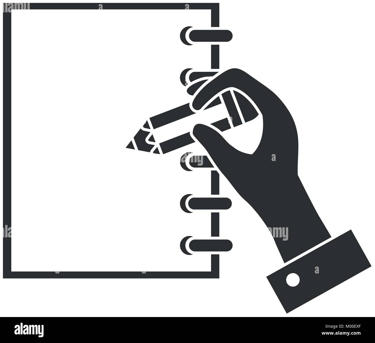 note book with hand writen vector illustration design Stock Vector ...