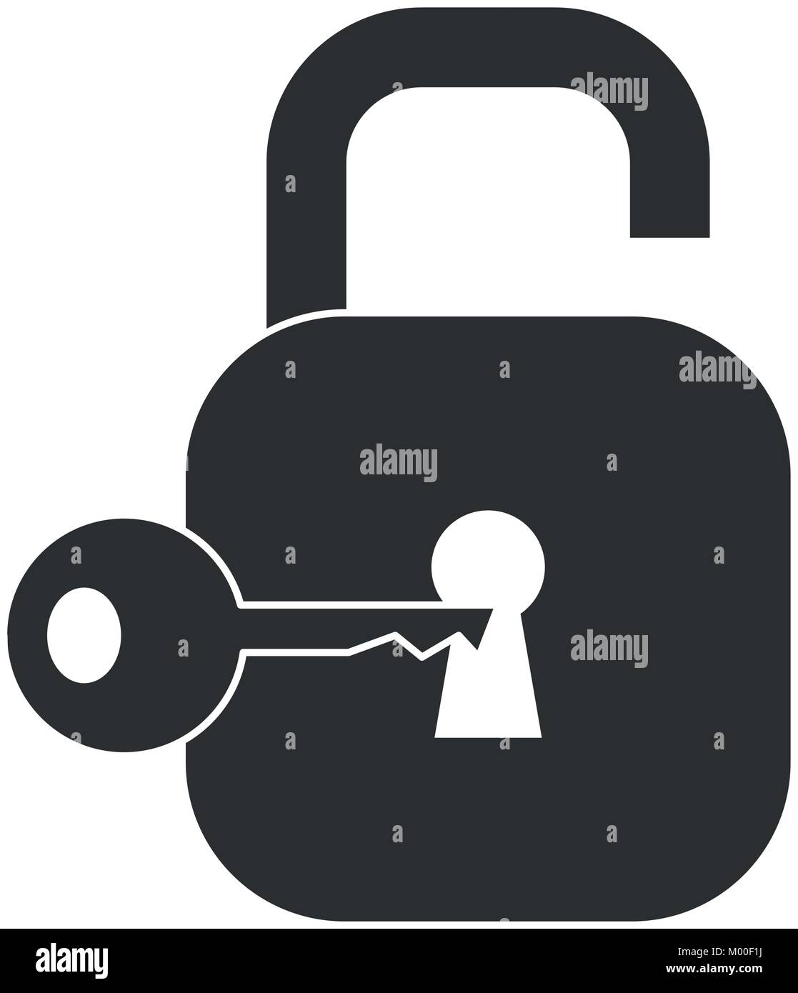 safe secure padlock with key vector illustration design Stock Vector ...