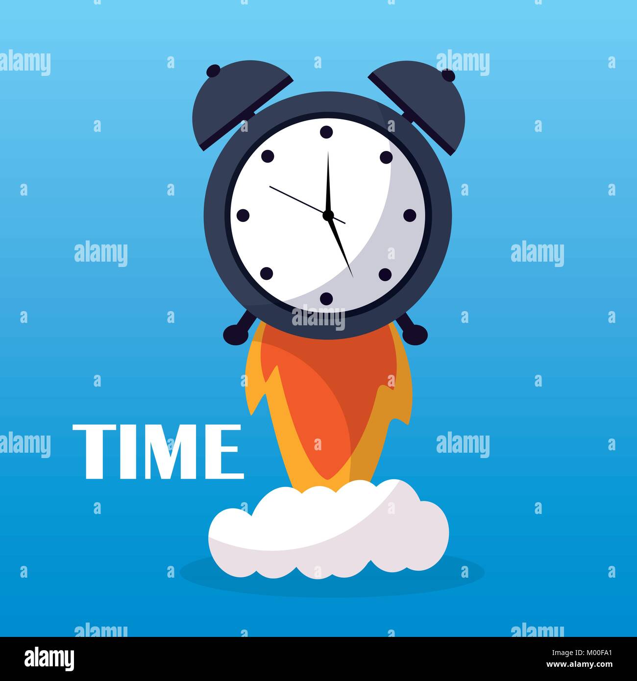 time clock alarm start launch business Stock Vector Image & Art - Alamy