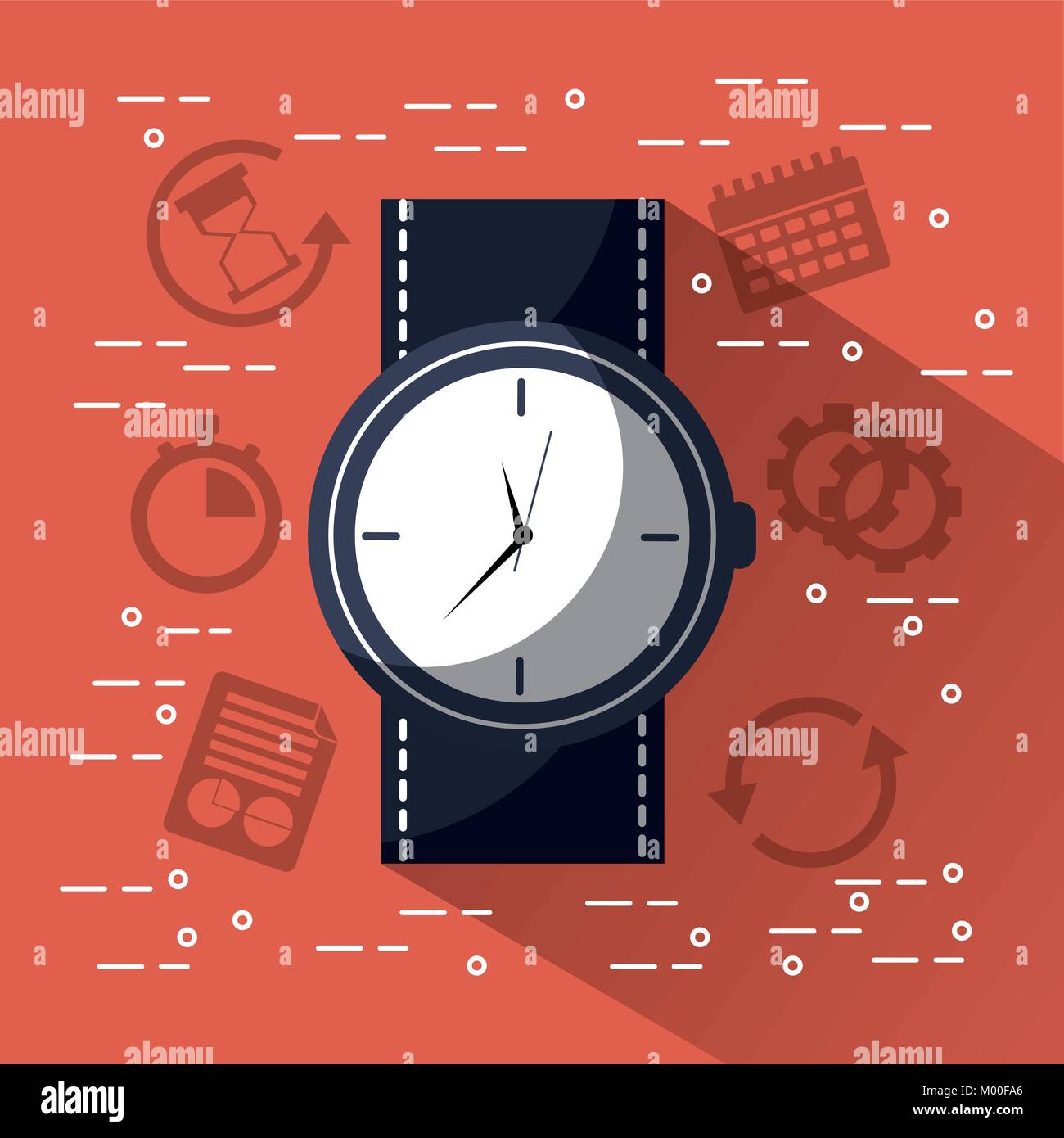 Clock face precision timepiece Stock Vector Images - Alamy