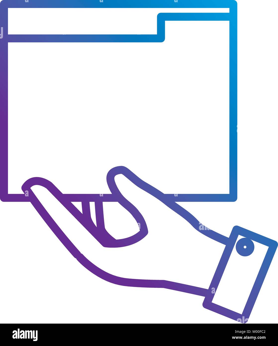 hand with file folder documents icon vector illustration design Stock ...