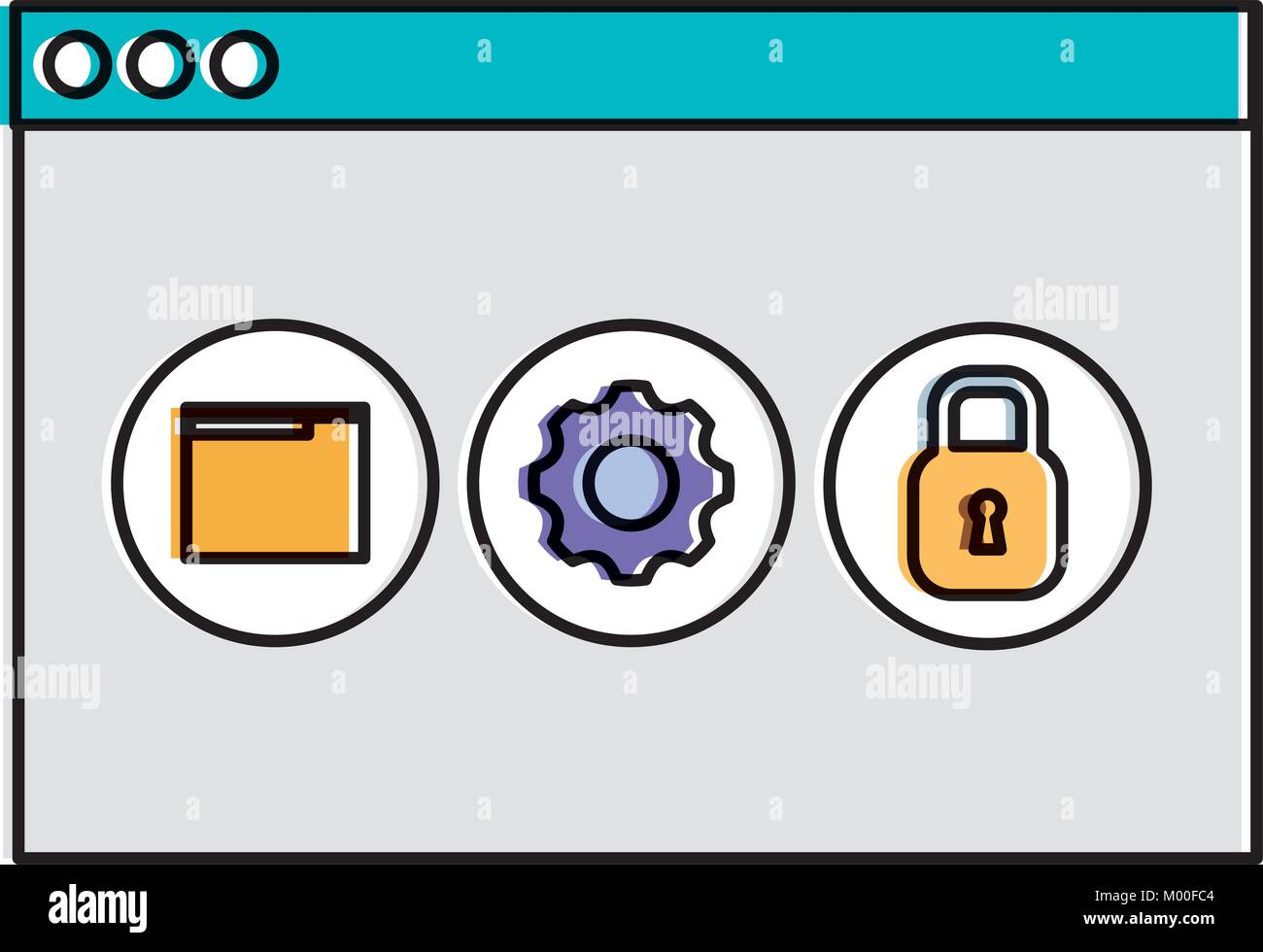 template with icons menu vector illustration design Stock Vector Image ...