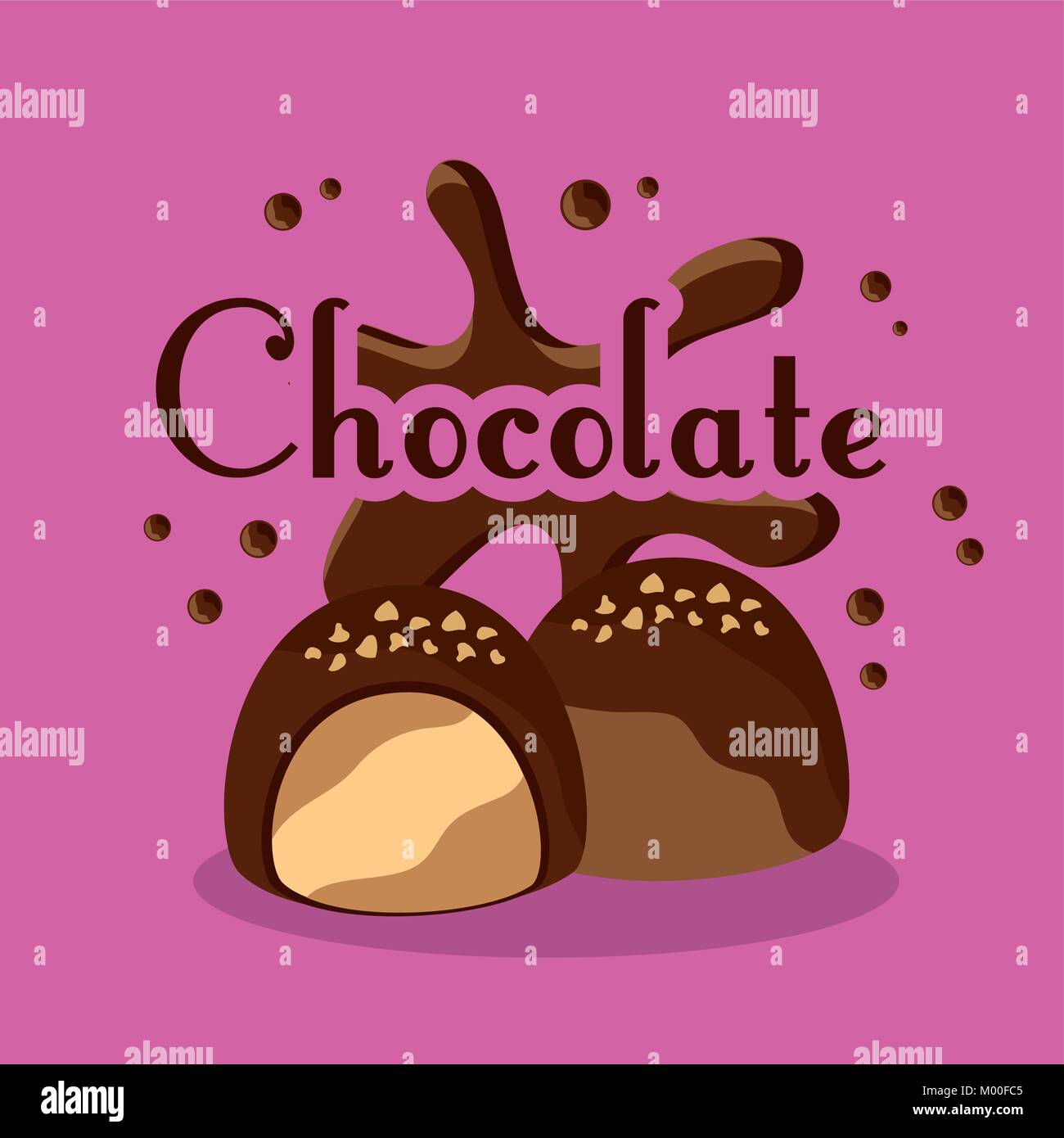 Heap delicious chocolate cake Stock Vector Images - Alamy
