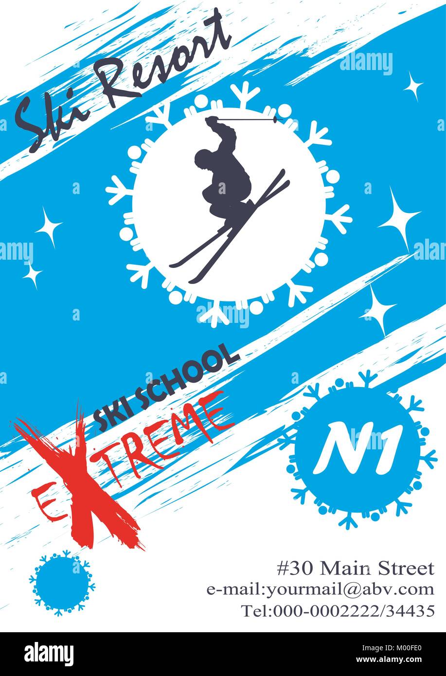 Ski resort fun winter Stock Vector Images - Alamy