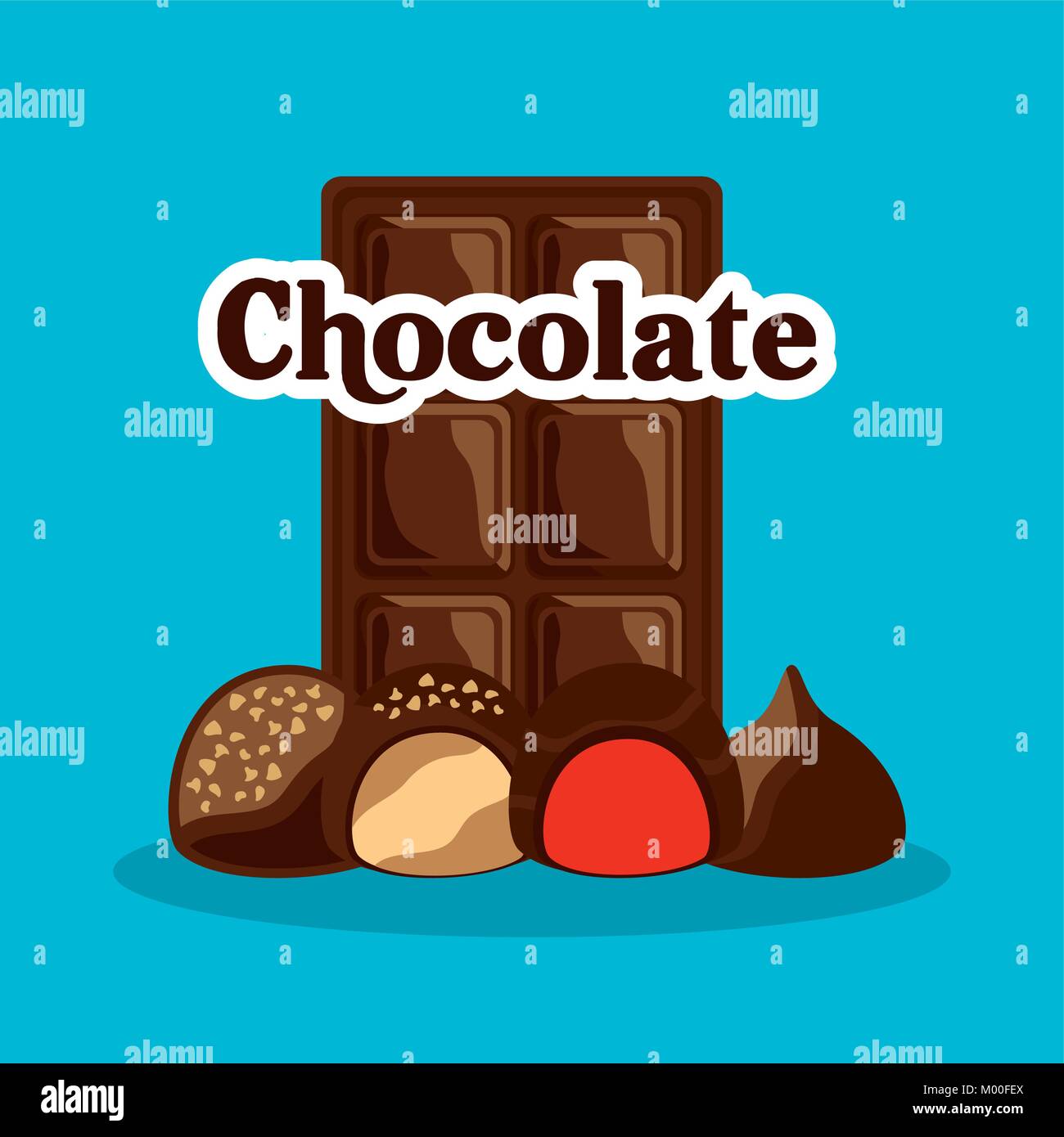 Delicious dark chocolate chips Stock Vector Images - Alamy