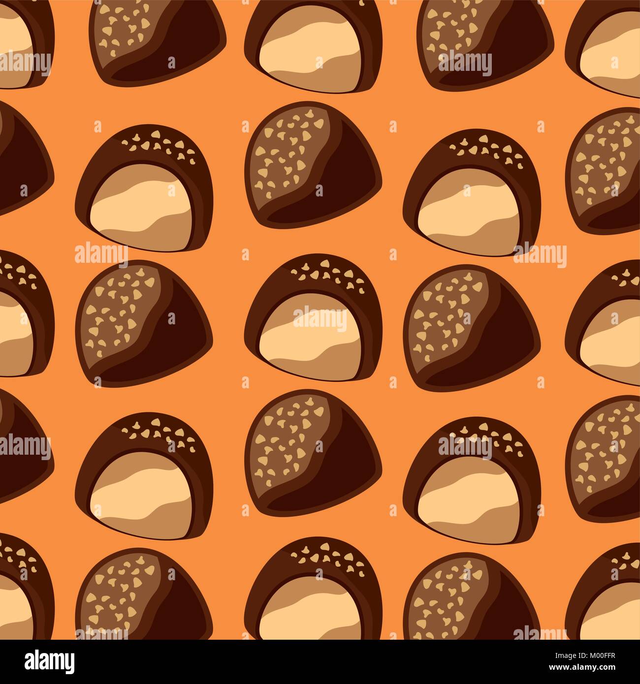 Seamless chocolate chip cookie background Stock Vector Images - Alamy