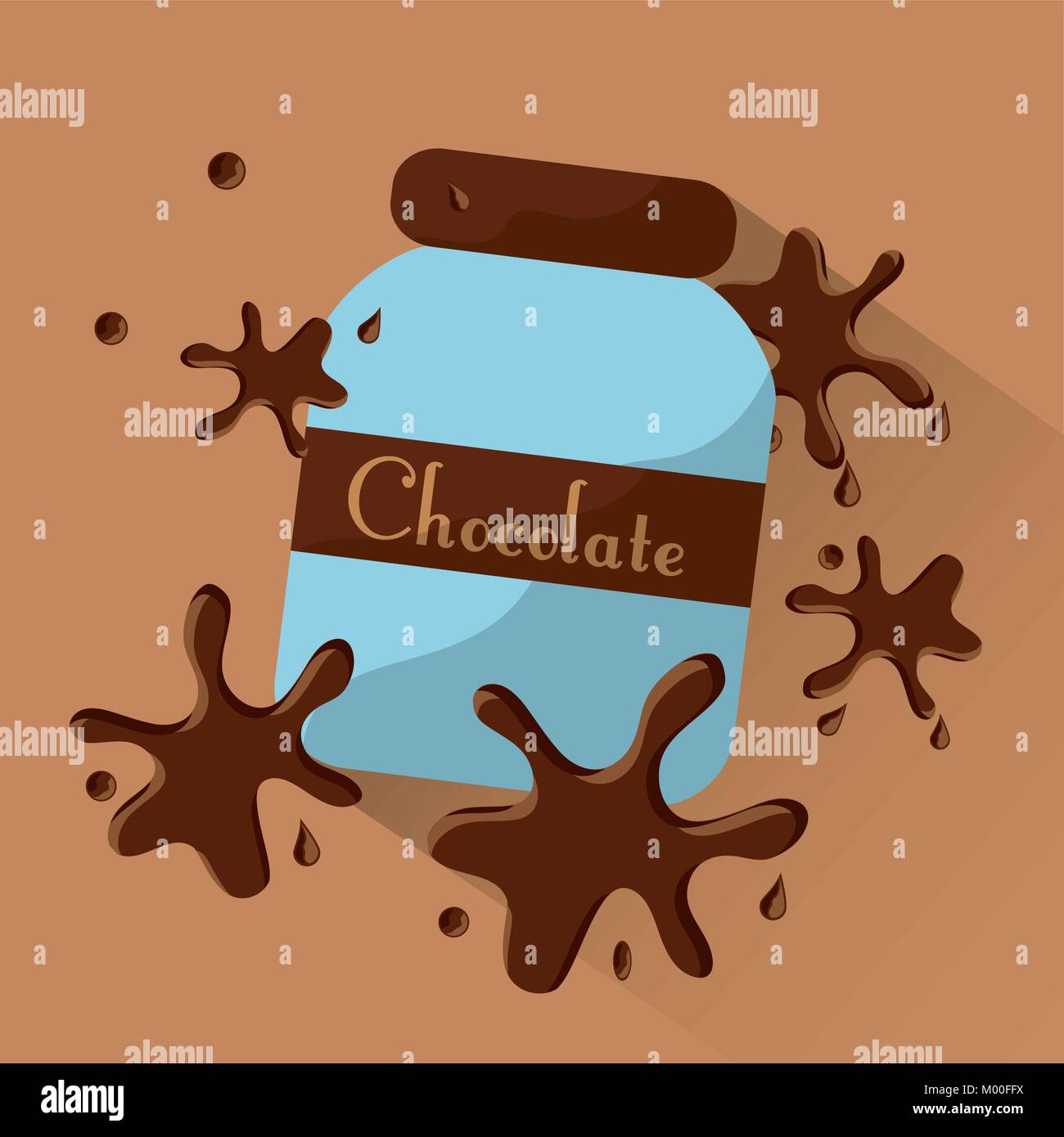chocolate jar food splashes poster dessert Stock Vector Image & Art - Alamy