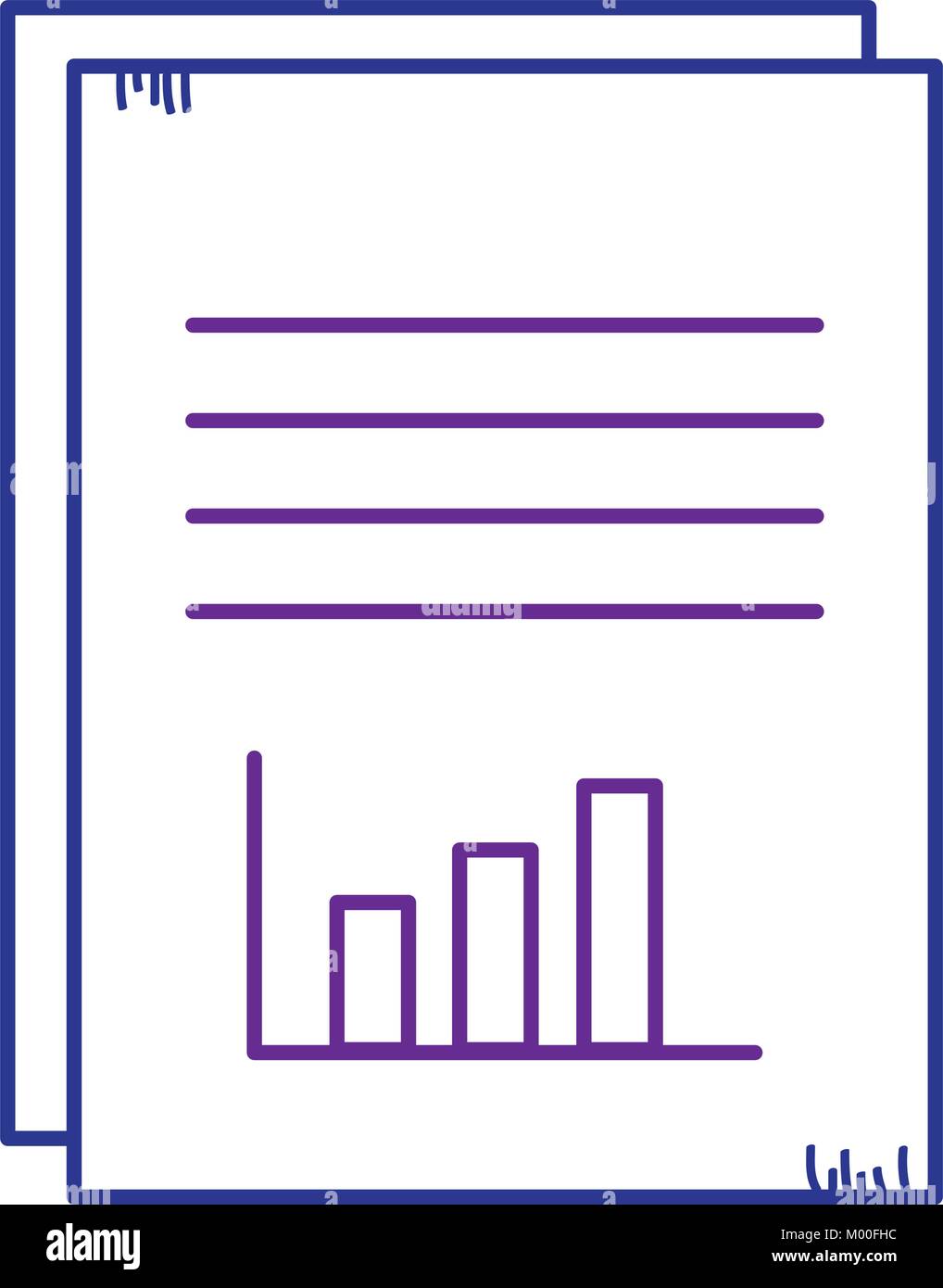 paper document with statistics vector illustration design Stock Vector ...