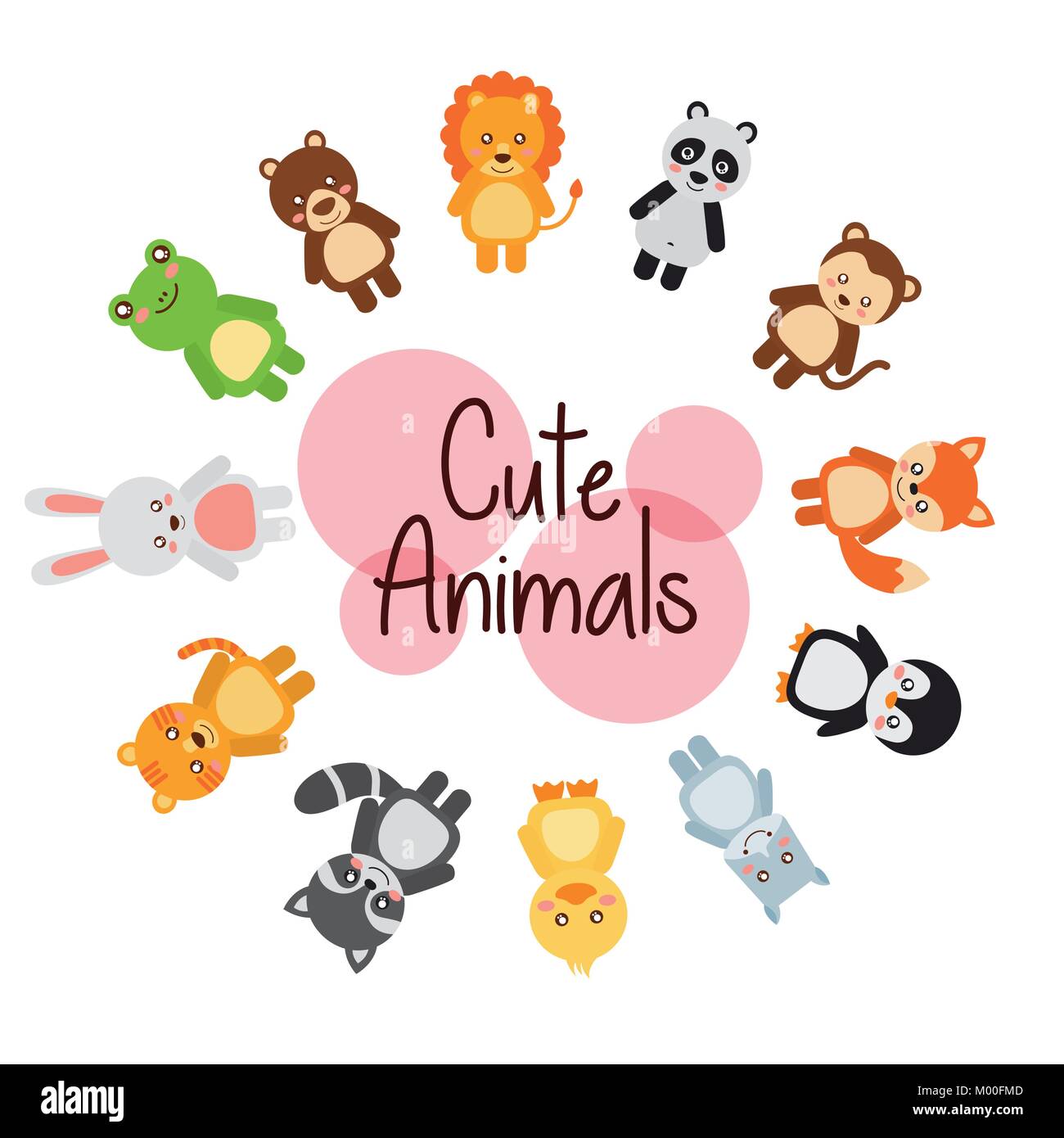 set cute animals wildlife fauna Stock Vector Image & Art - Alamy