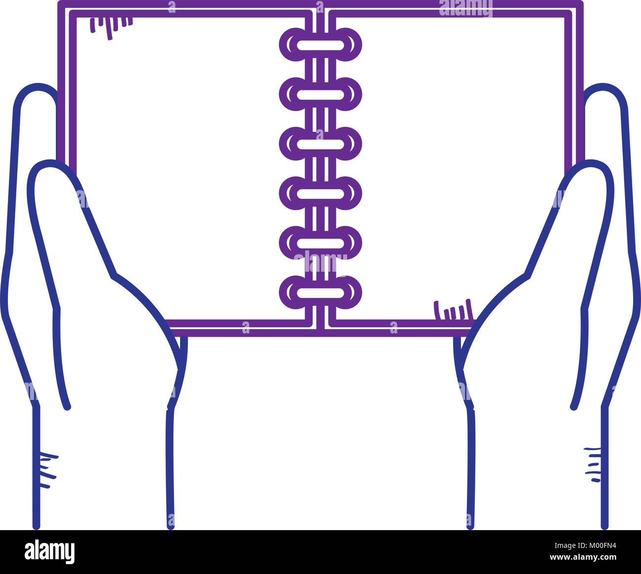 hands with note book vector illustration design Stock Vector Image ...