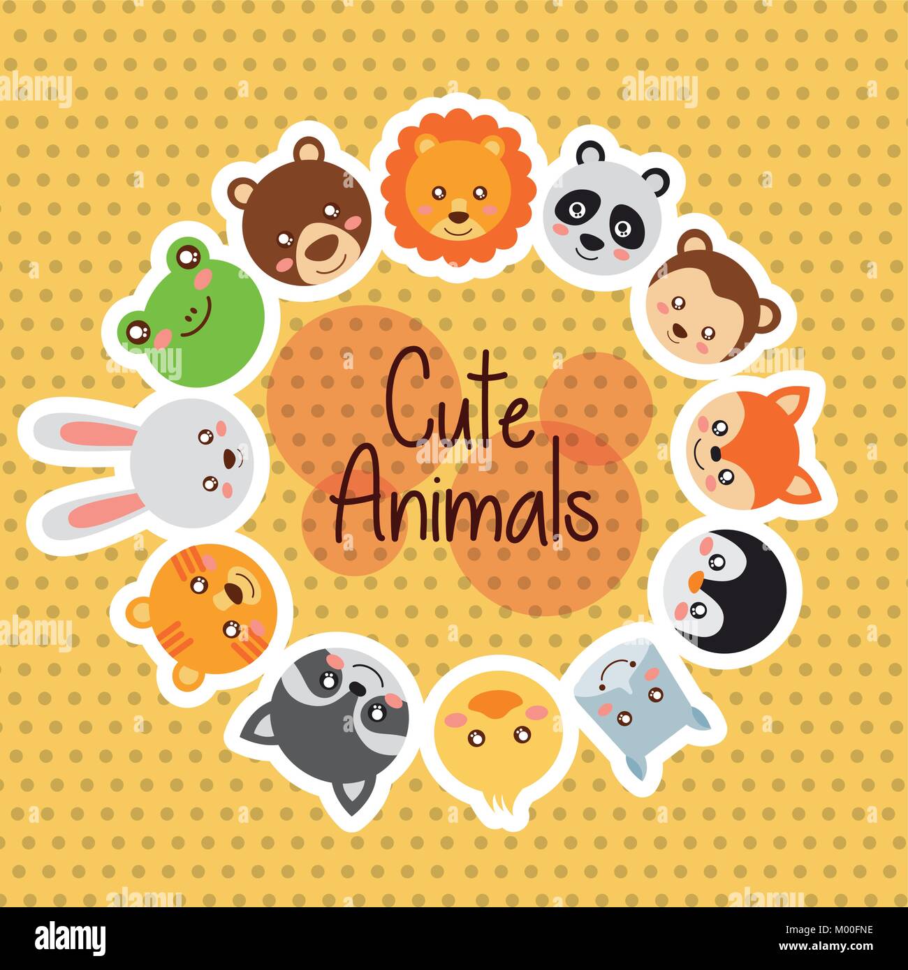 set cute animals wildlife fauna Stock Vector Image & Art - Alamy