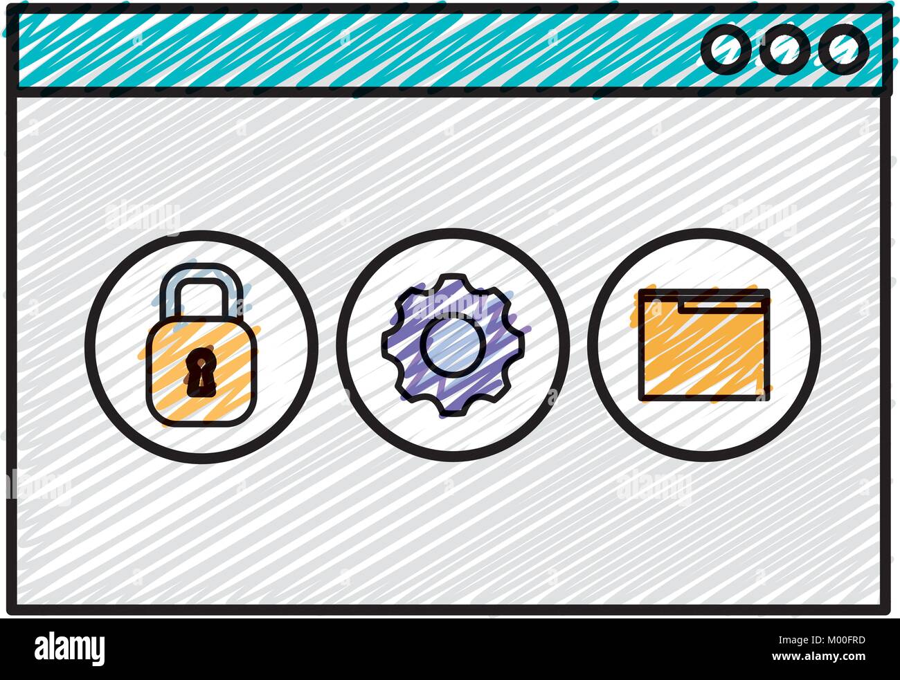 template with icons menu vector illustration design Stock Vector Image ...