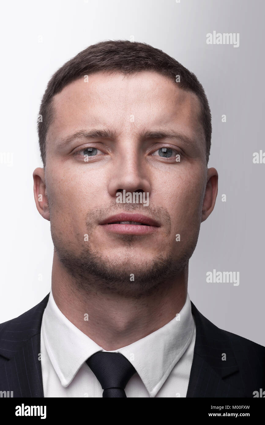 closeup face of a successful man Stock Photo - Alamy