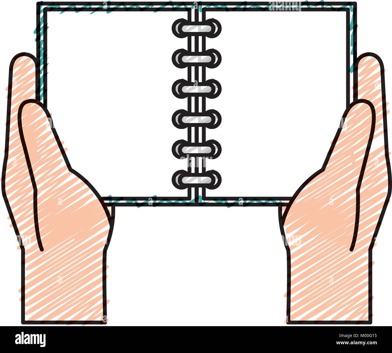Hands note book vector hi-res stock photography and images - Alamy