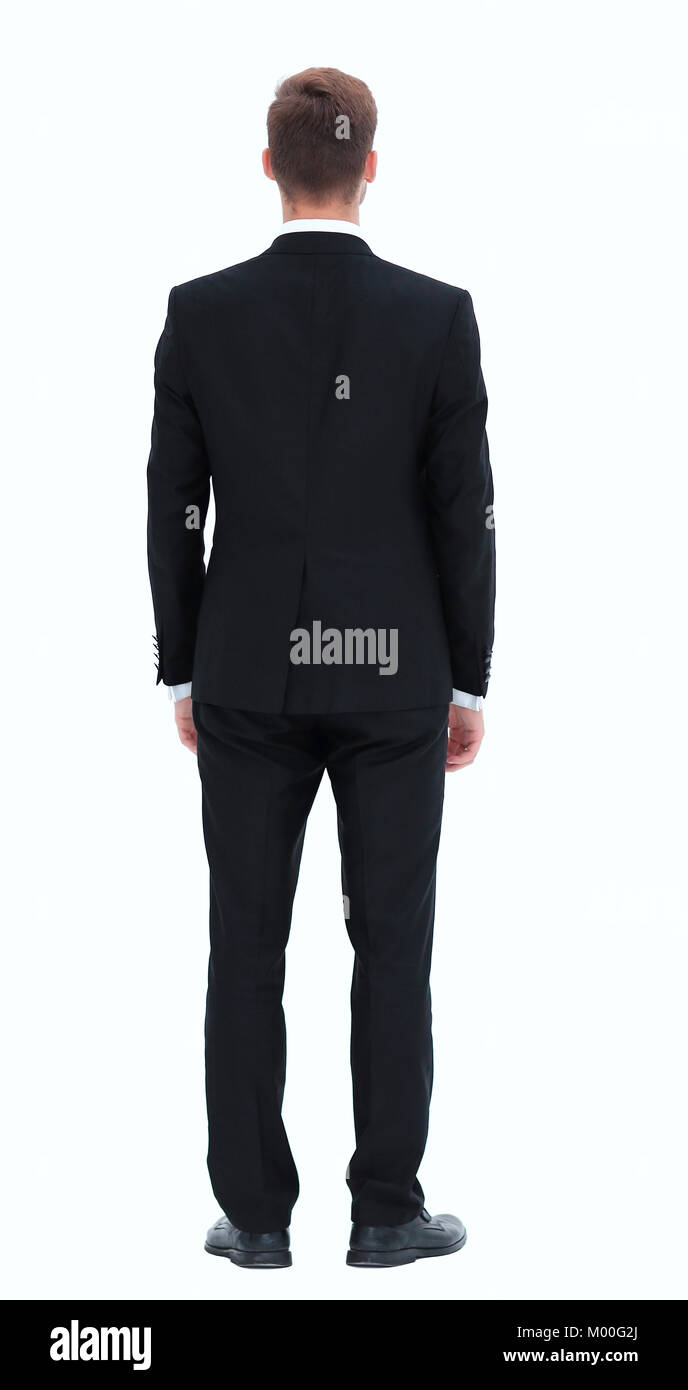 rear view. young confident businessman Stock Photo - Alamy