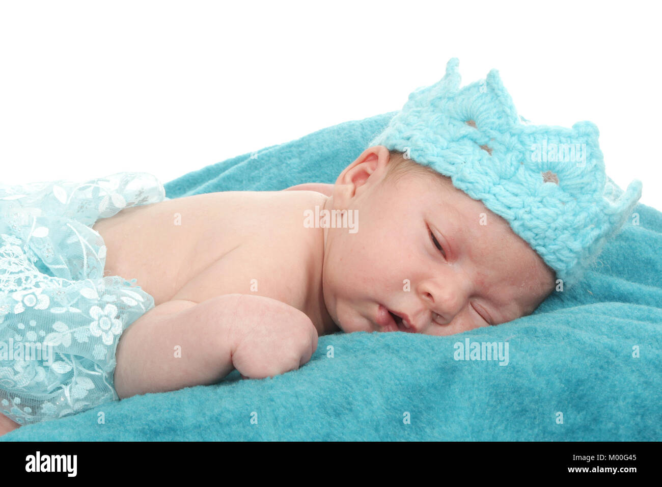 beautiful 4 week old baby boy sleeping, nap time Stock Photo - Alamy