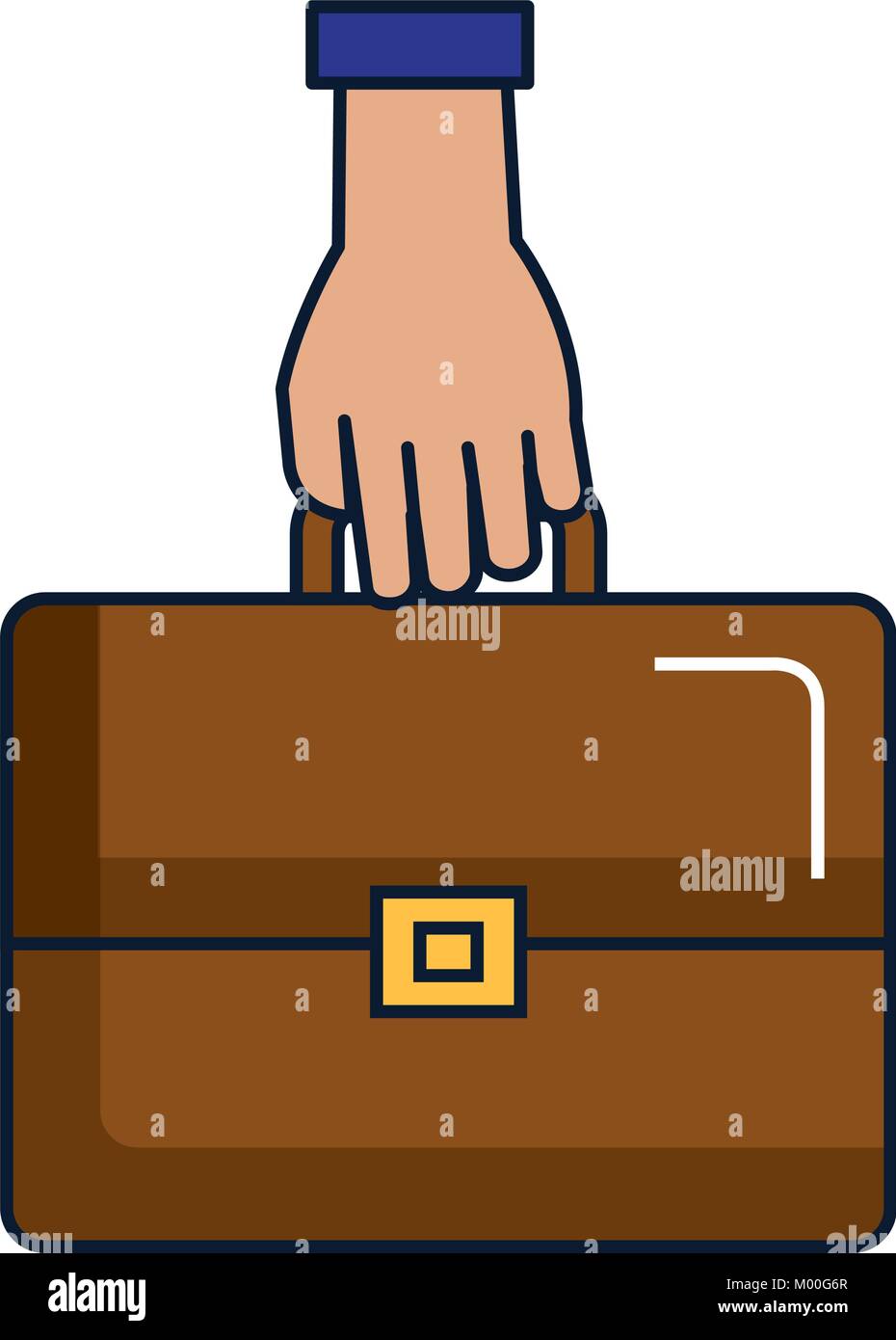 hand with portfolio briefcase vector illustration design Stock Vector ...