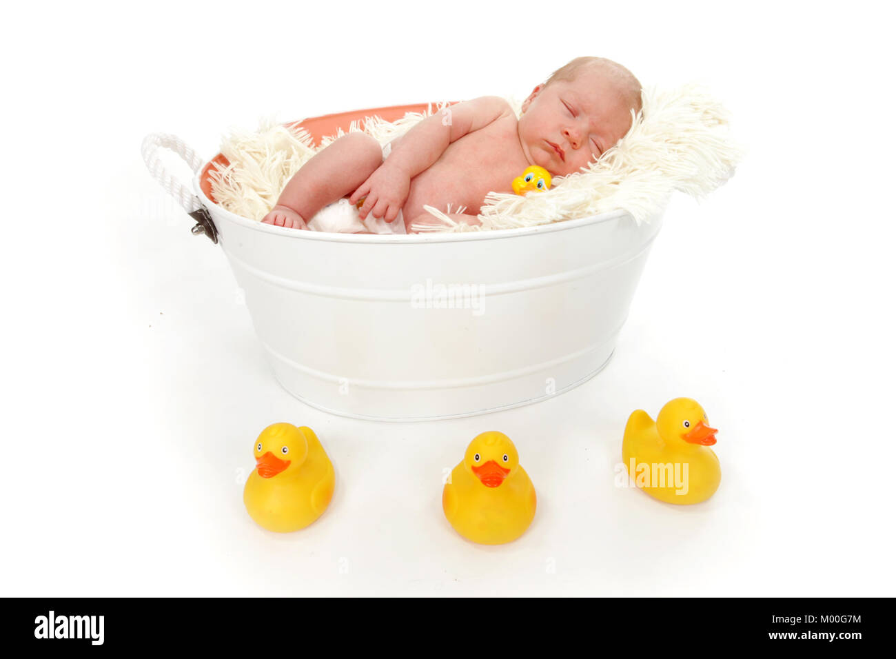 beautiful 4 week old baby boy sleeping, nap time Stock Photo - Alamy