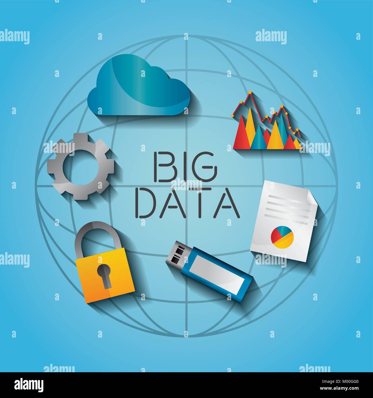 Big data worldwide Stock Vector Images - Alamy