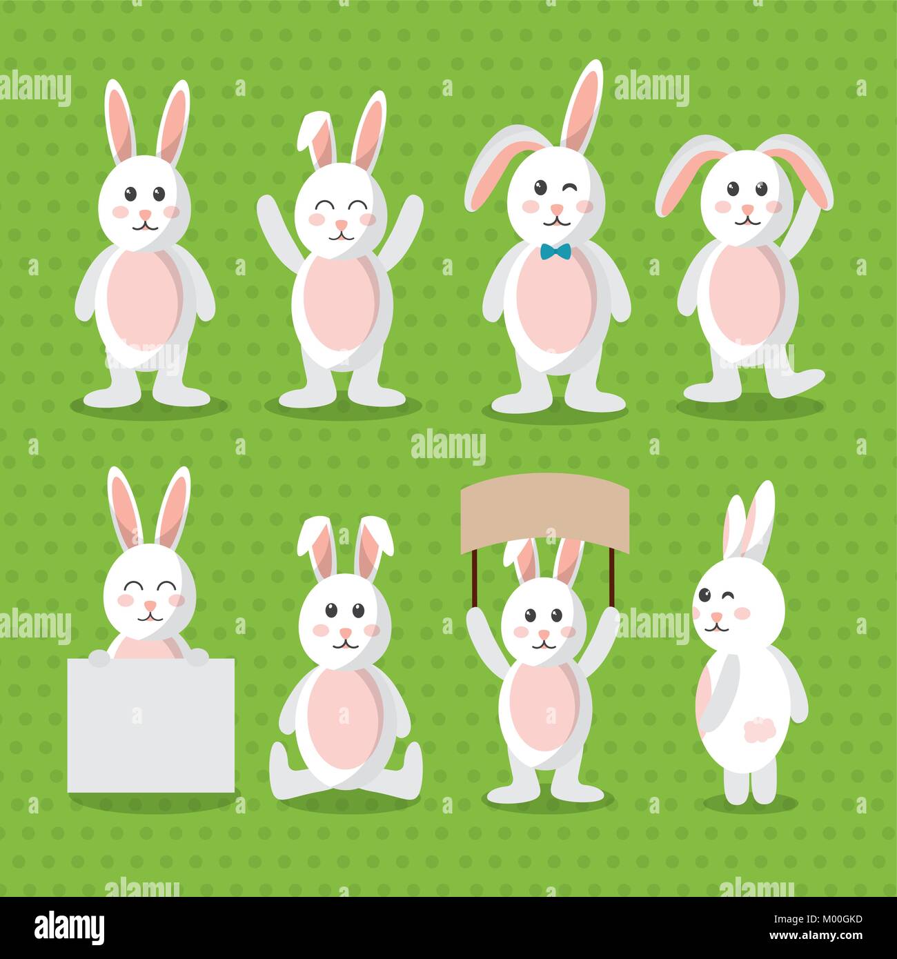 cute bunny animal furry cartoon pattern Stock Vector Image & Art - Alamy