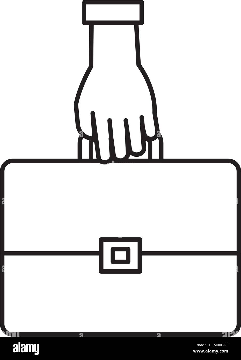 hand with portfolio briefcase vector illustration design Stock Vector ...