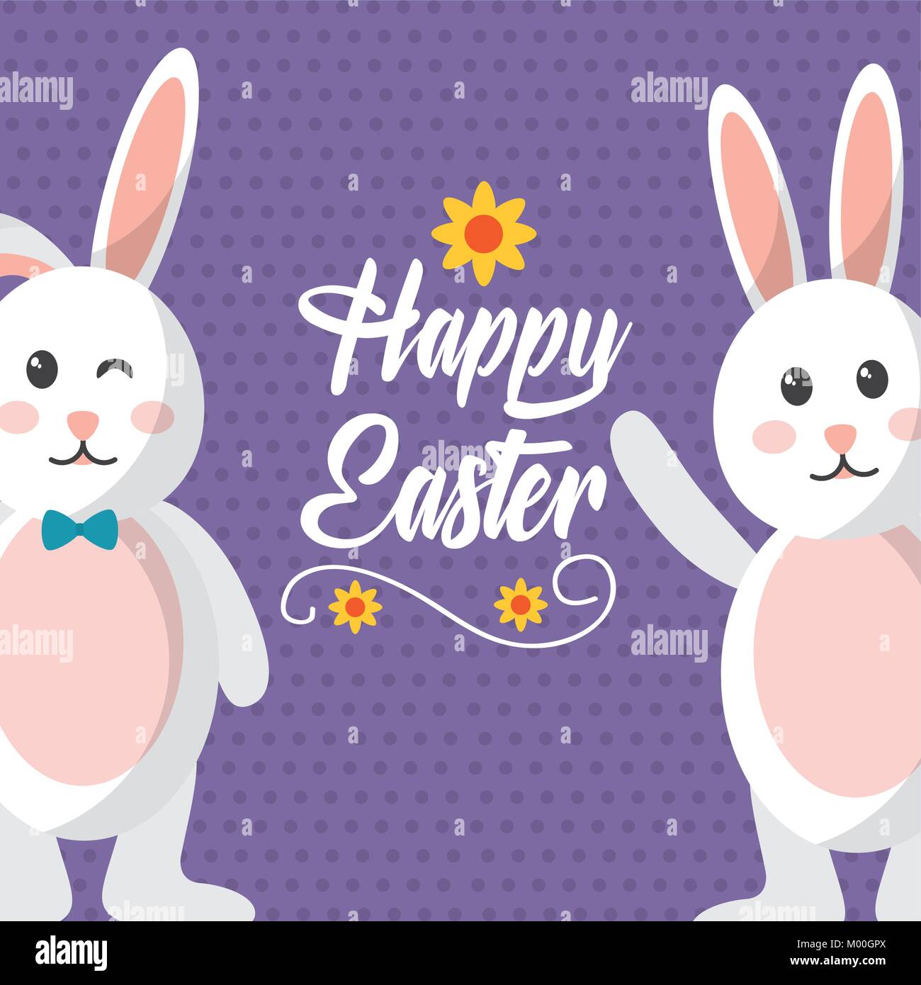Cartoon Illustration Easter Bunny Waving High Resolution Stock ...