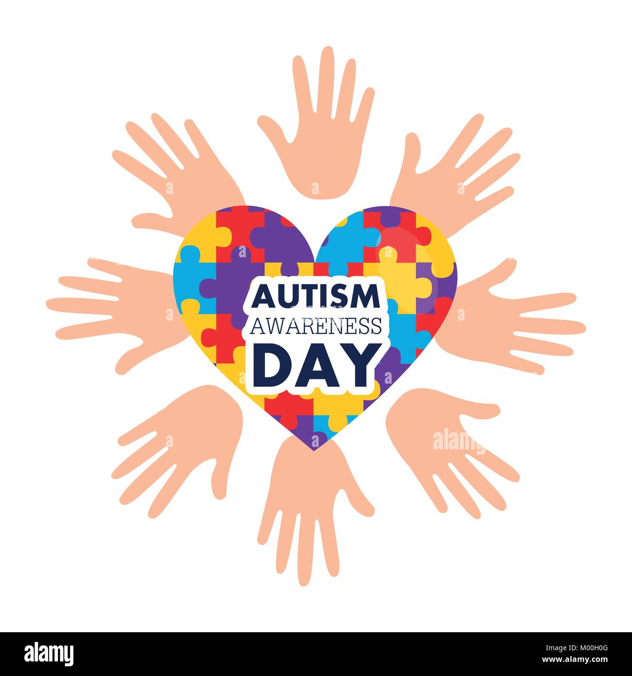 Autism awareness month sign Cut Out Stock Images & Pictures - Alamy