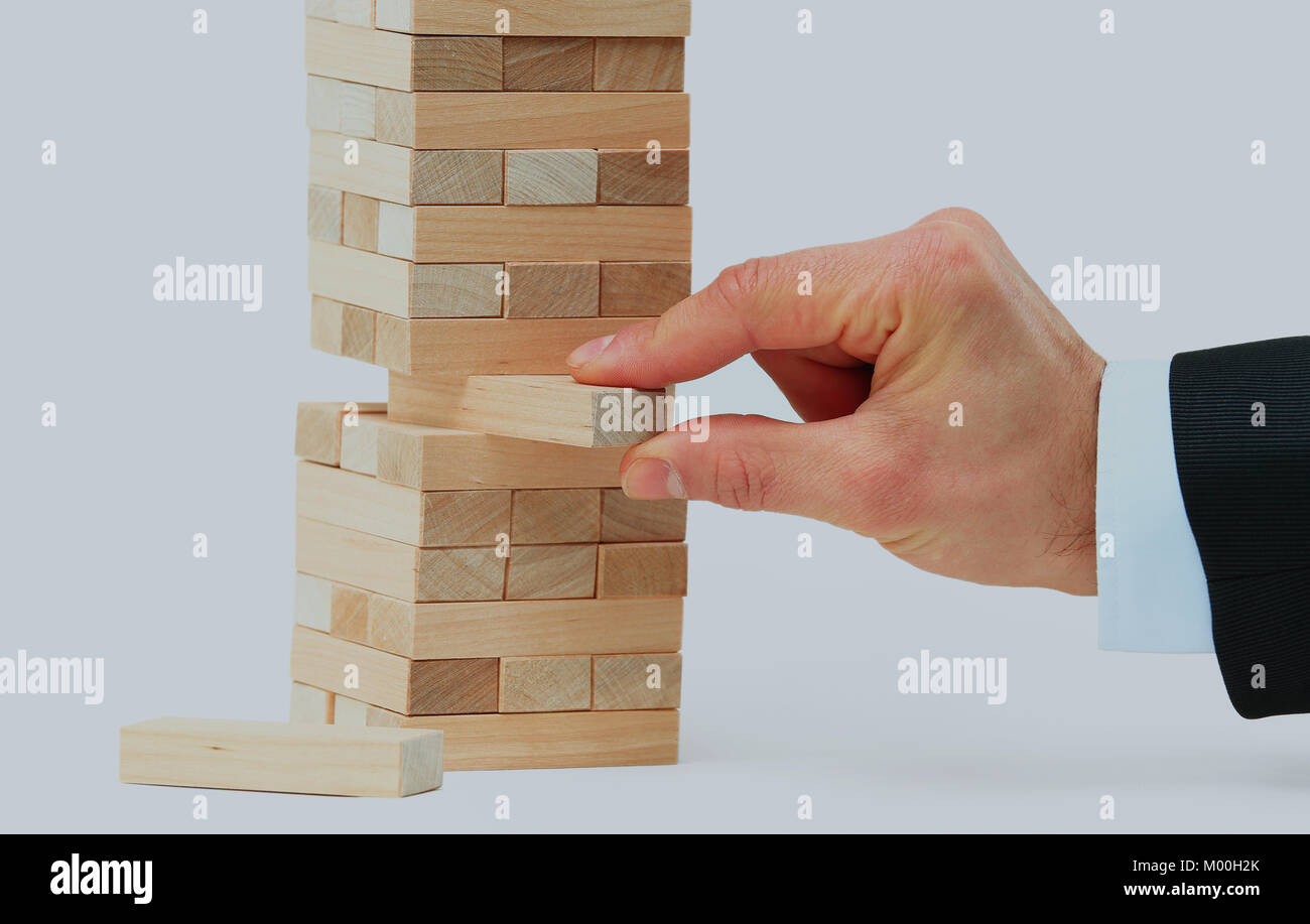 Block Tower Falling High Resolution Stock Photography and Images - Alamy