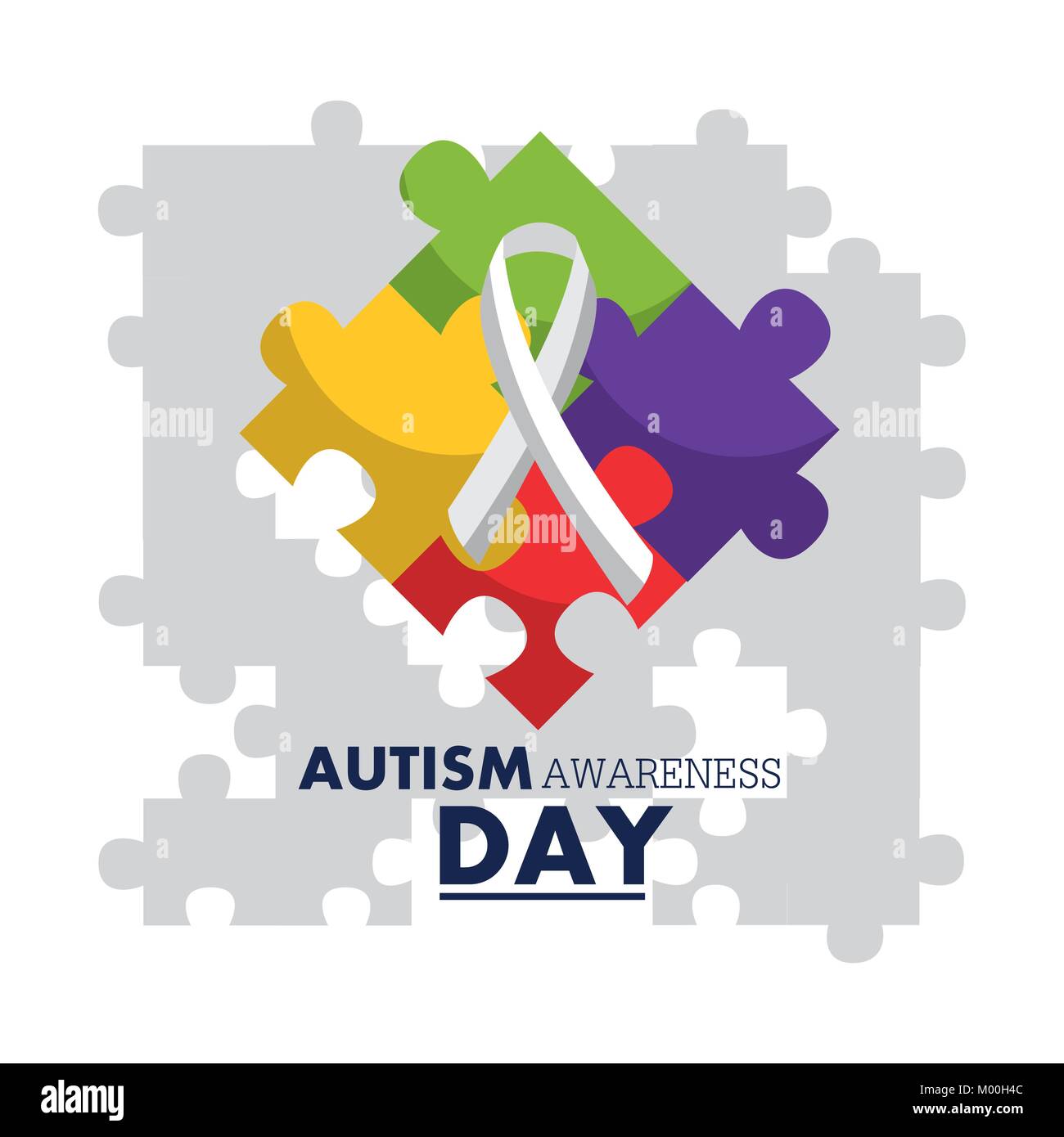 autism awareness day emblem design template Stock Vector Image & Art ...