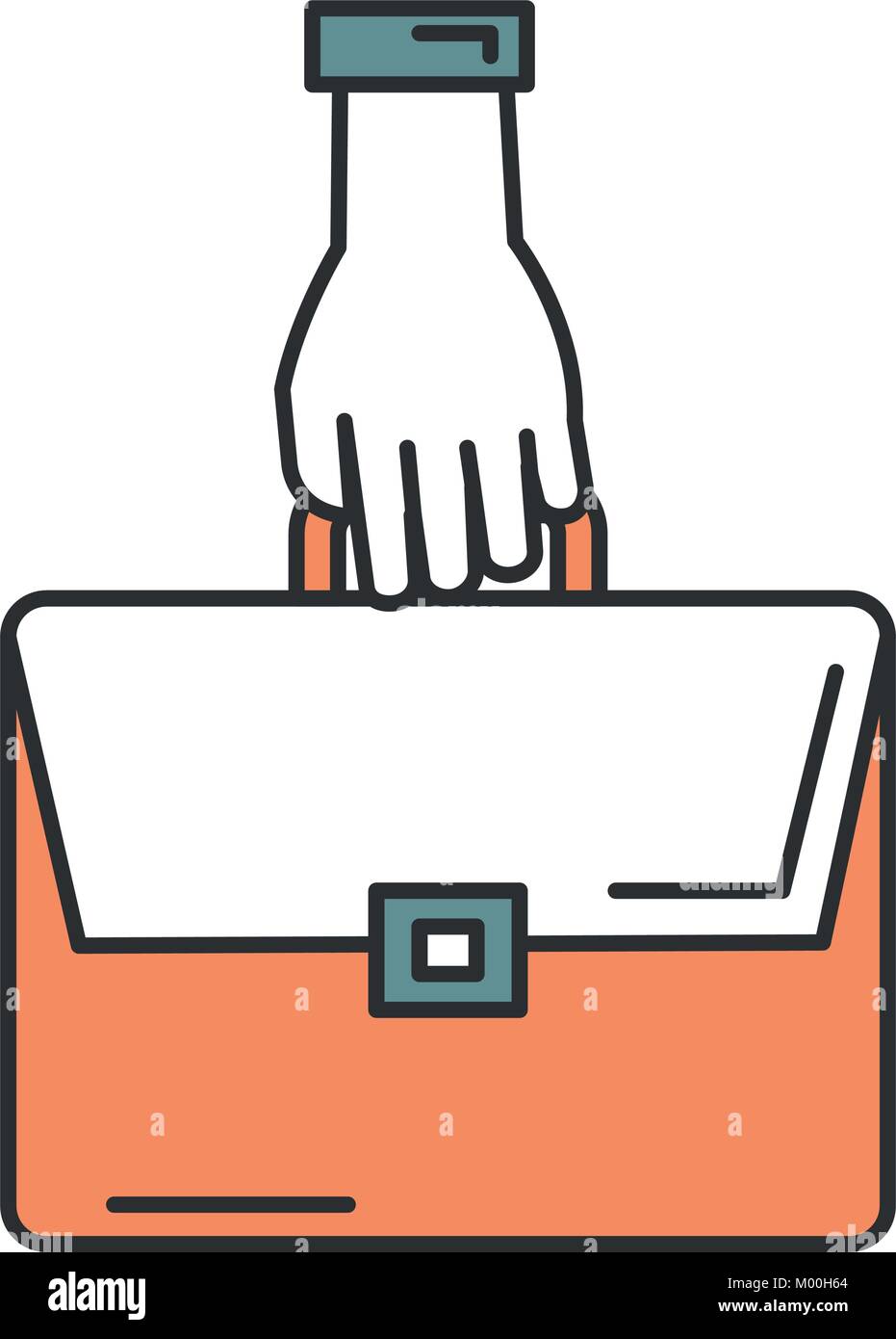 hand with portfolio briefcase vector illustration design Stock Vector ...