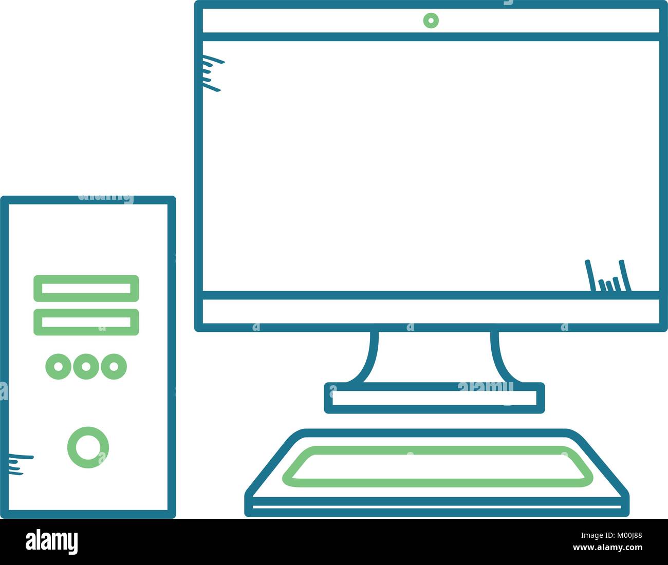 computer desktop isolated icon Stock Vector Image & Art - Alamy