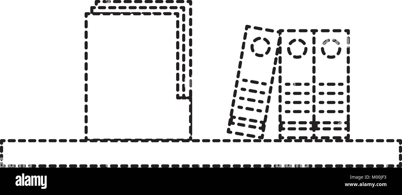 shelf with folder and organizer books Stock Vector Image & Art - Alamy