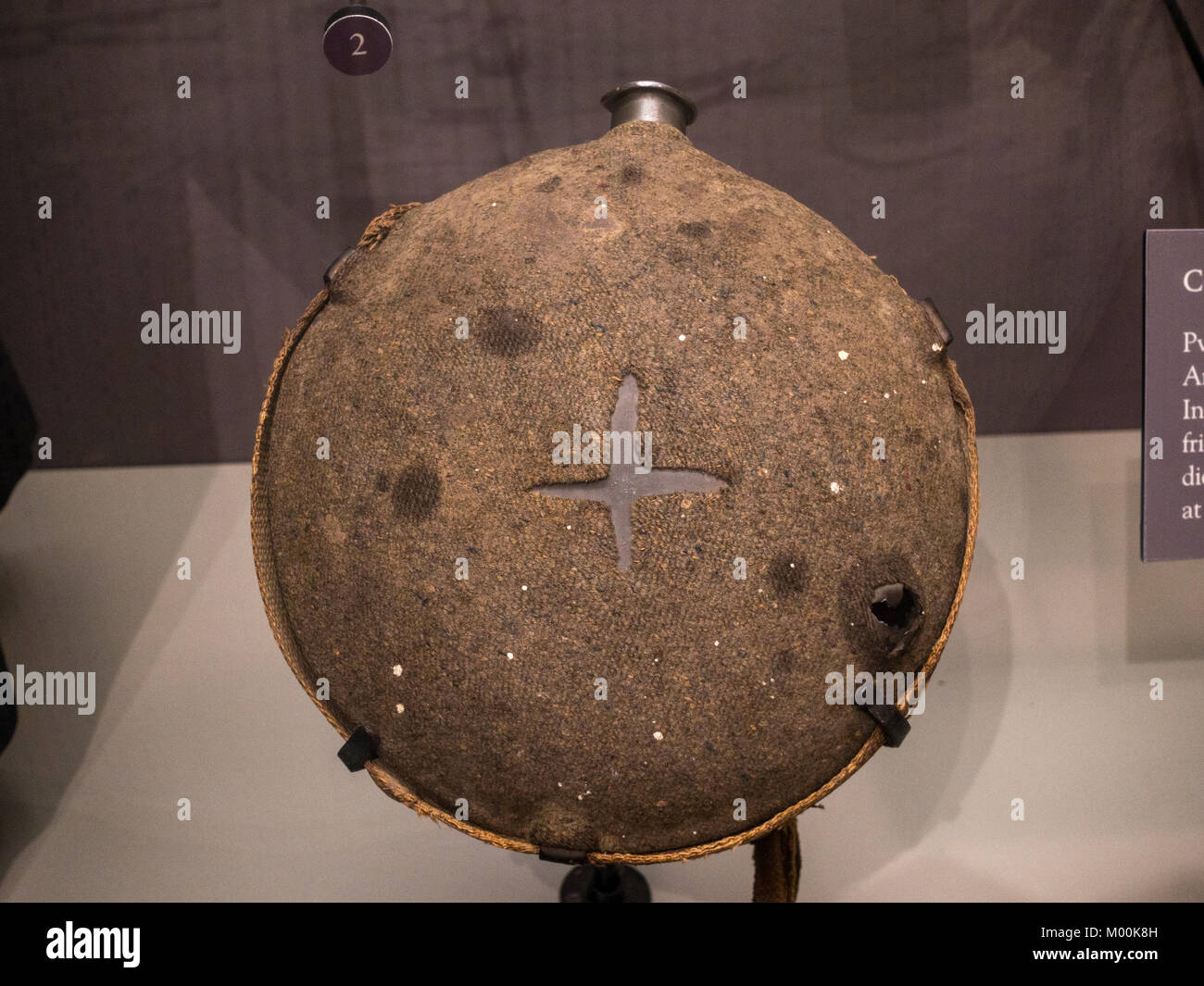 A wool covered model 1858 oblate spheroid tinned iron canteen on ...