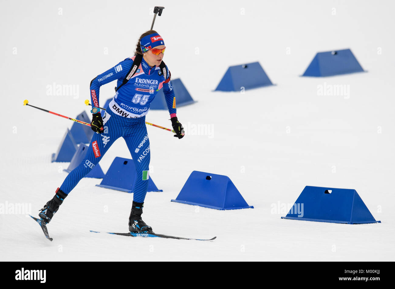 Ruhpolding, Germany. 11th Jan, 2018. Nicole Gontier of Italy competes ...