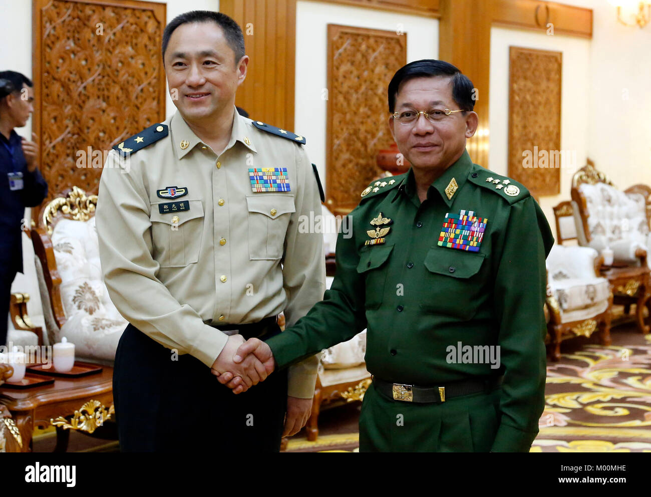 Nay Pyi Taw, Myanmar. 17th Jan, 2018. Commander-in-Chief of Myanmar's ...