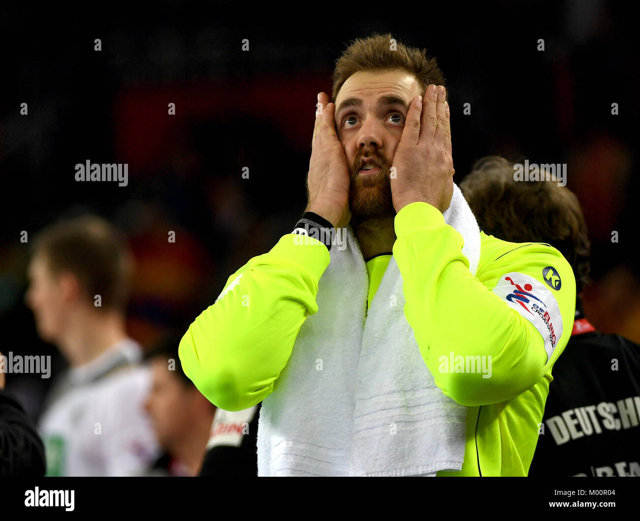 Zagreb, Croatia. 17th Jan, 2018. Germany's goalkeeper Andreas Wolff ...