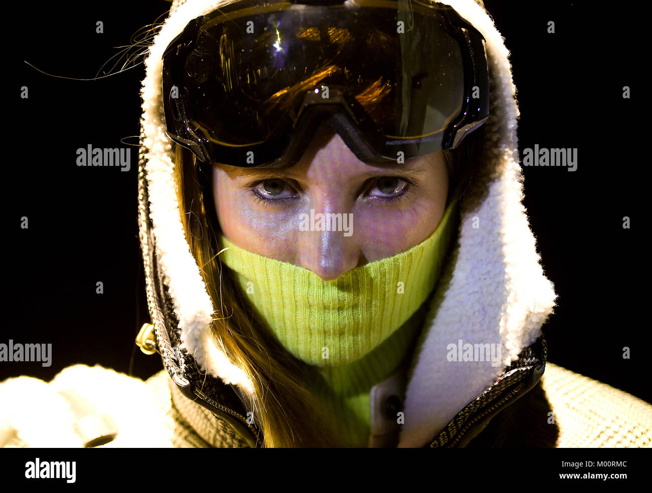 Berlin, Germany. 17th Jan, 2018. A model presents a creation of the ...