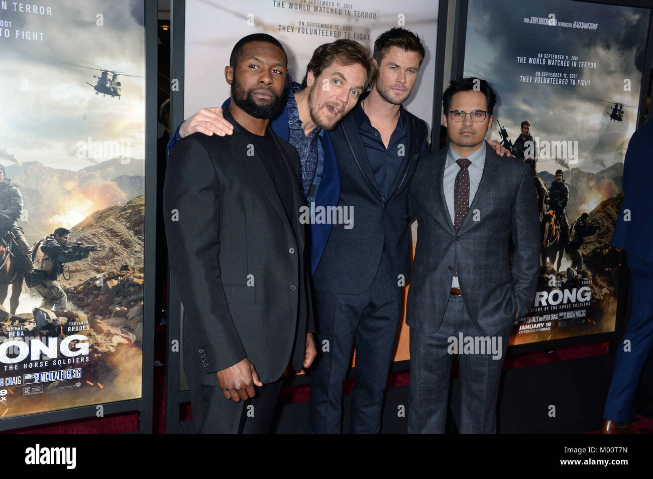NEW YORK, NY - JANUARY 16: Cast attend the '12 Strong' World Premiere ...