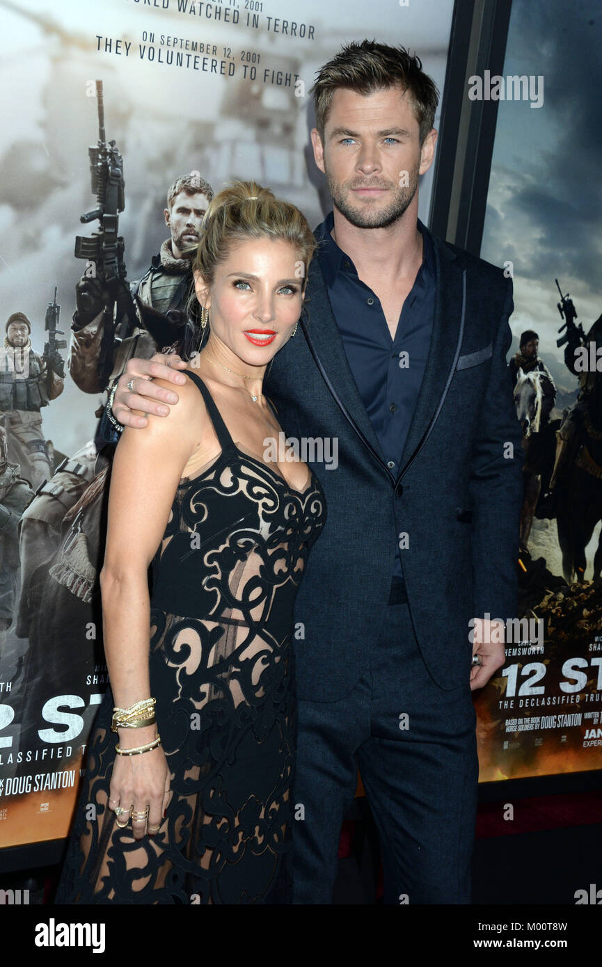 NEW YORK, NY - JANUARY 16: Elsa Pataky, Chris Hemsworth attend the '12 ...