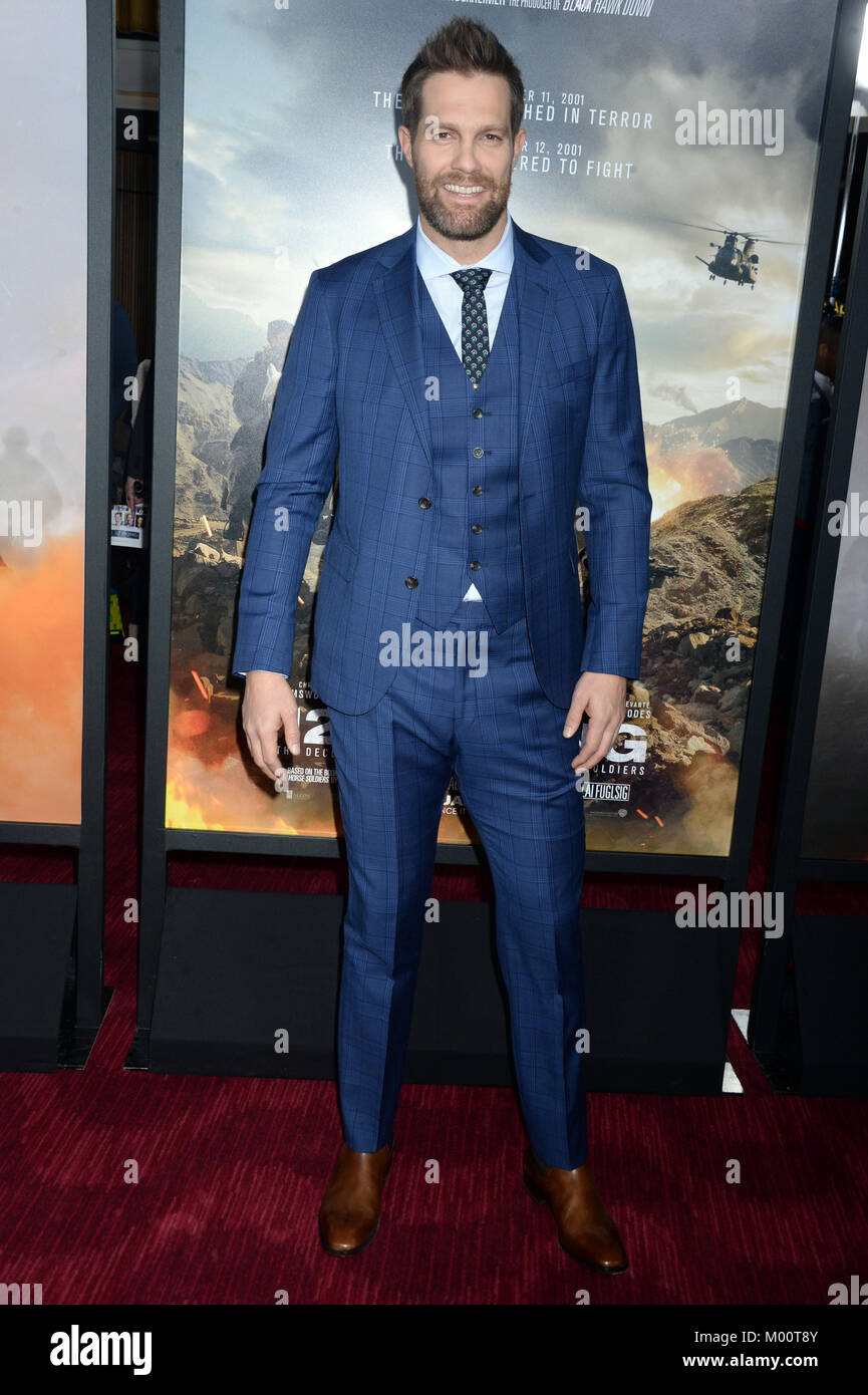 NEW YORK, NY - JANUARY 16: Geoff Stults attend the '12 Strong' World ...