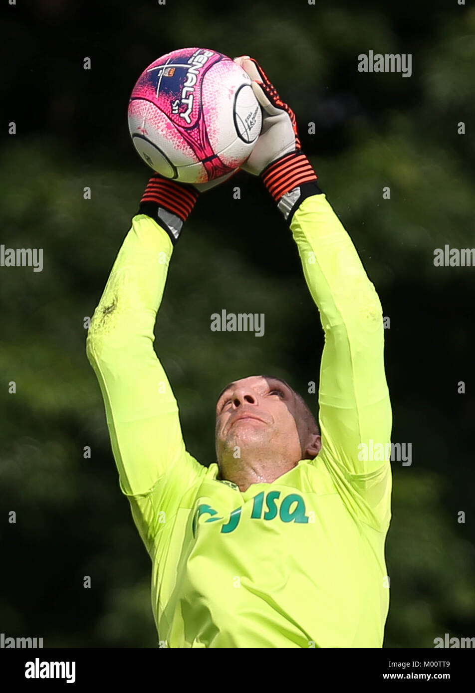 SÃO PAULO, SP - 17.01.2018: TREINO DO PALMEIRAS - Goalkeeper Fernando ...